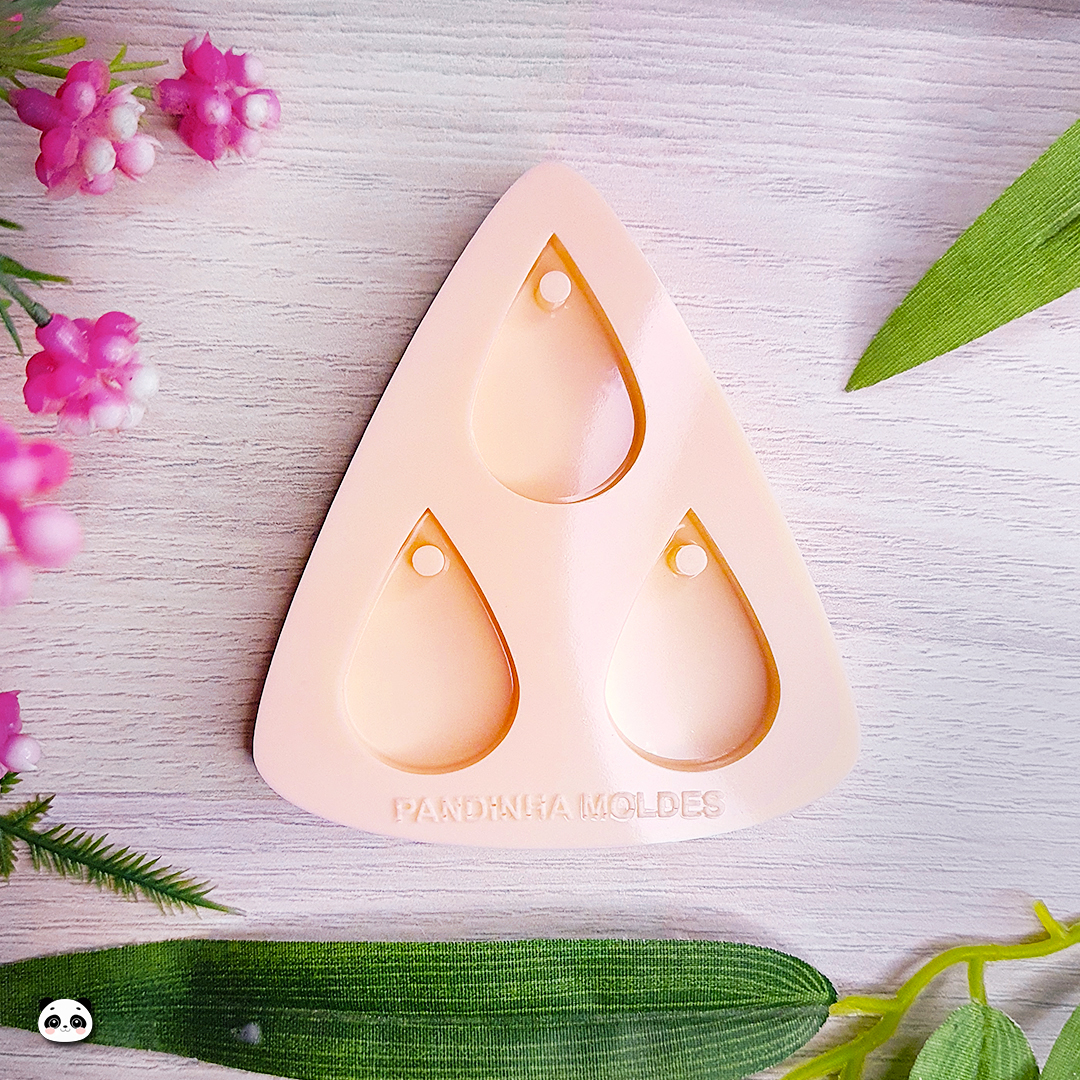 Molde de Silicone para resina Gotas - Epoxi Color