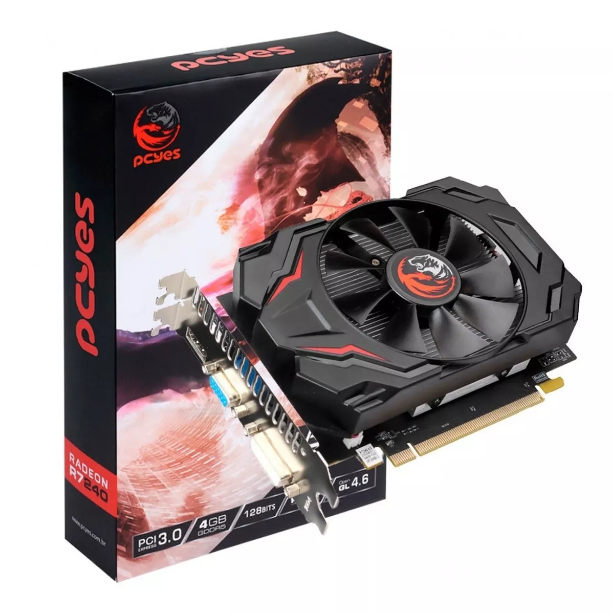 PLACA DE VIDEO AMD RADEON R7 240 4GB GDDR5 128 BITS - Hard One Shop