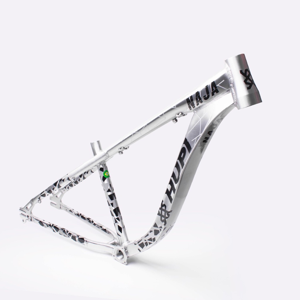 QUADRO HUPI NAJA V9 POLIDO HORIZONTAL PRATA - HUPI BIKES - Torino Bikes