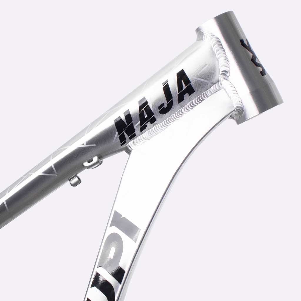 QUADRO HUPI NAJA V9 POLIDO HORIZONTAL PRATA - HUPI BIKES - Torino Bikes