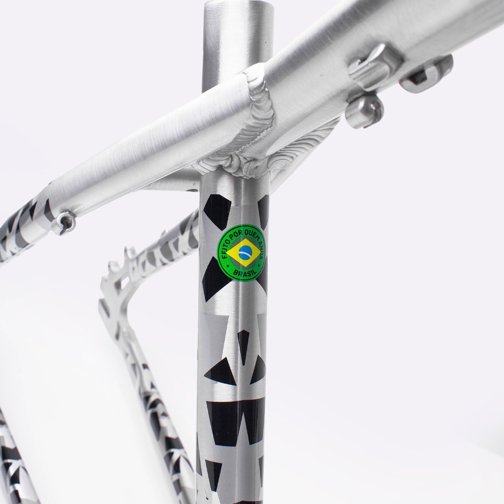 QUADRO HUPI NAJA V9 POLIDO HORIZONTAL PRATA - HUPI BIKES - Torino Bikes