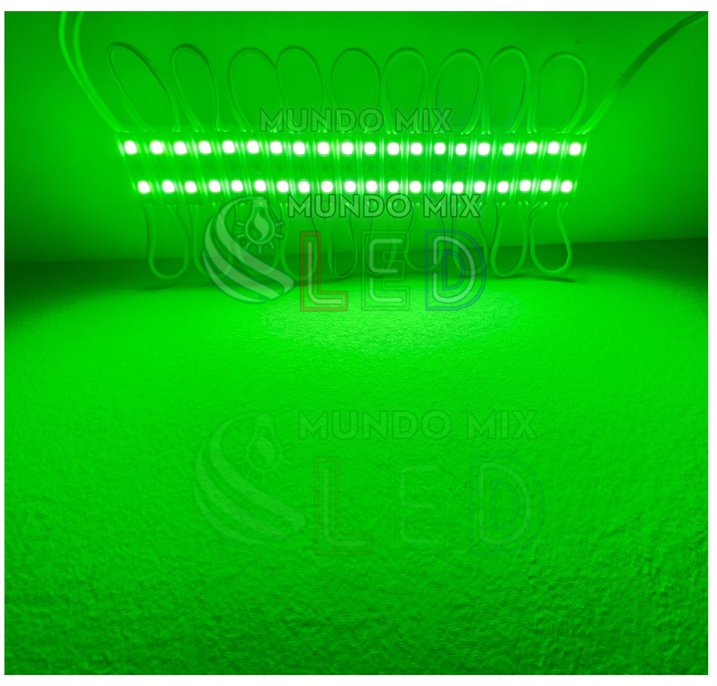 Mini Módulo LED 27MM 5050 2-LEDs Branco VERDE Puro Resinado - Modulo De ...