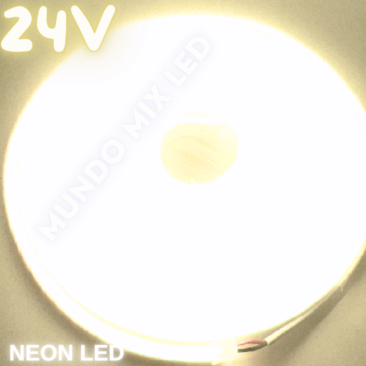 Rolos Com 25mts Mangueira Neon LED 24V Branco Morno 6X12mm 12W /mt ...