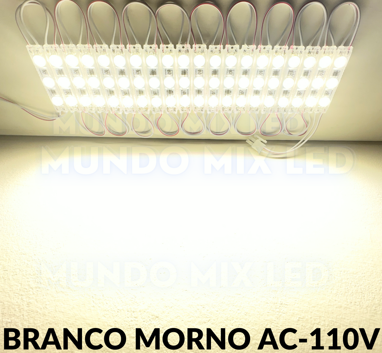 Módulo LED 2835 AC 110V 1,5W Branco Morno 4.000k CHIP independente 3-L ...