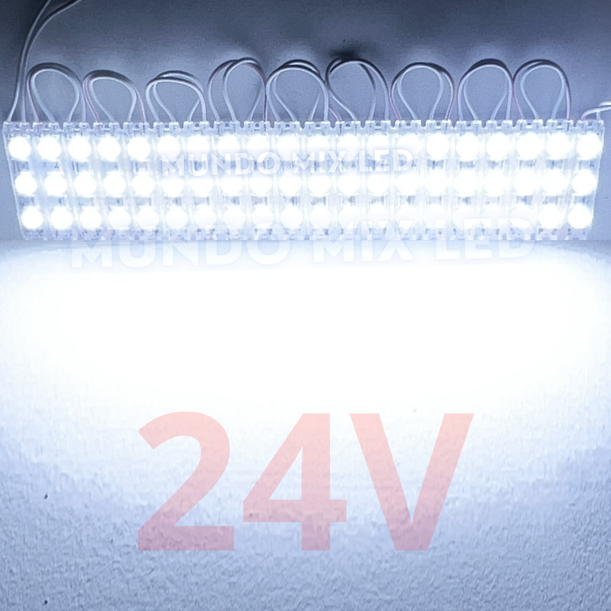 Módulo LED Coreano (( 24V )) 2835 1,5W IP68 6,5cm Branco Frio 24Volts ...