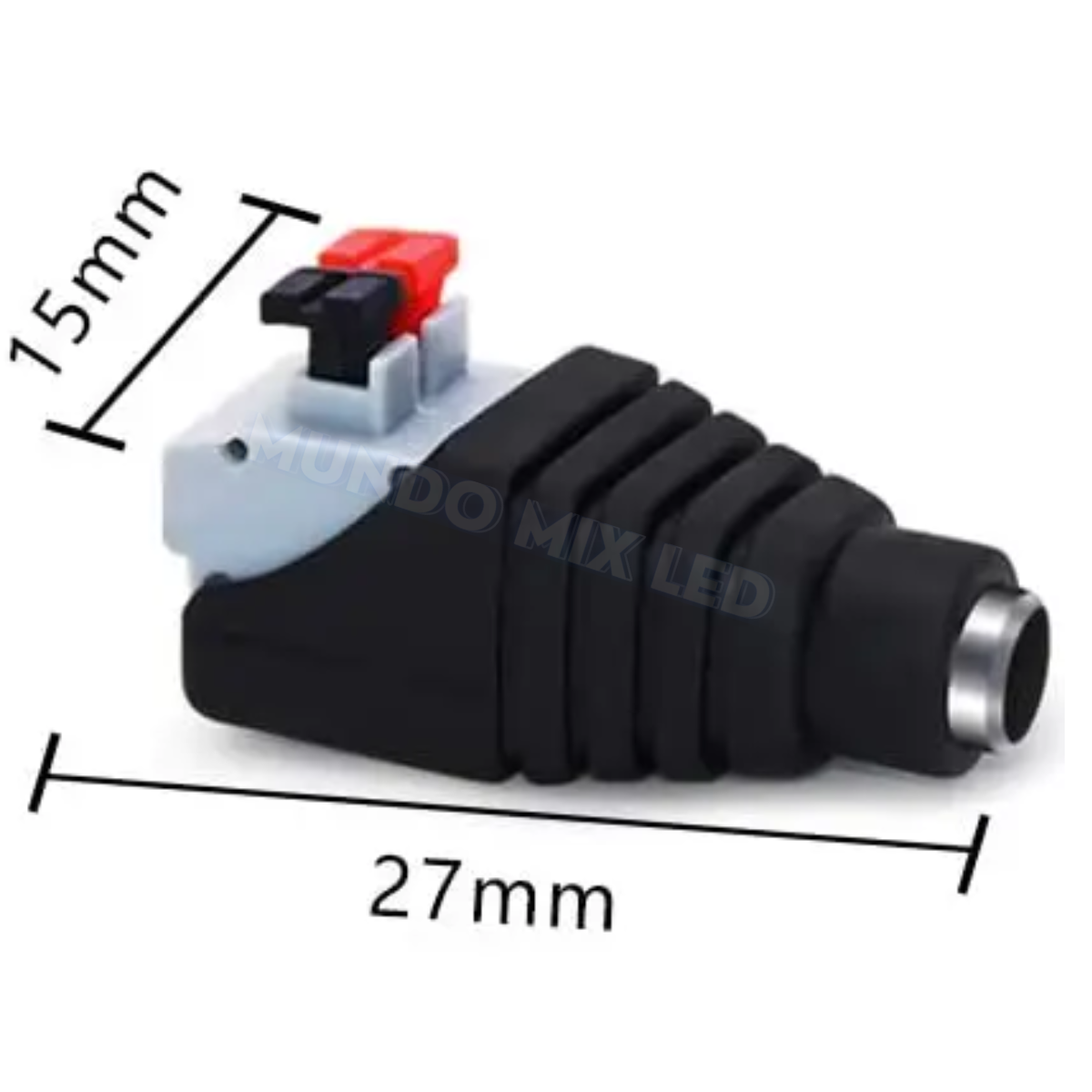 Conector PLUG Borne Pressão Vermelho Fêmea P4 J4 Para Fonte e Leds 12v ...