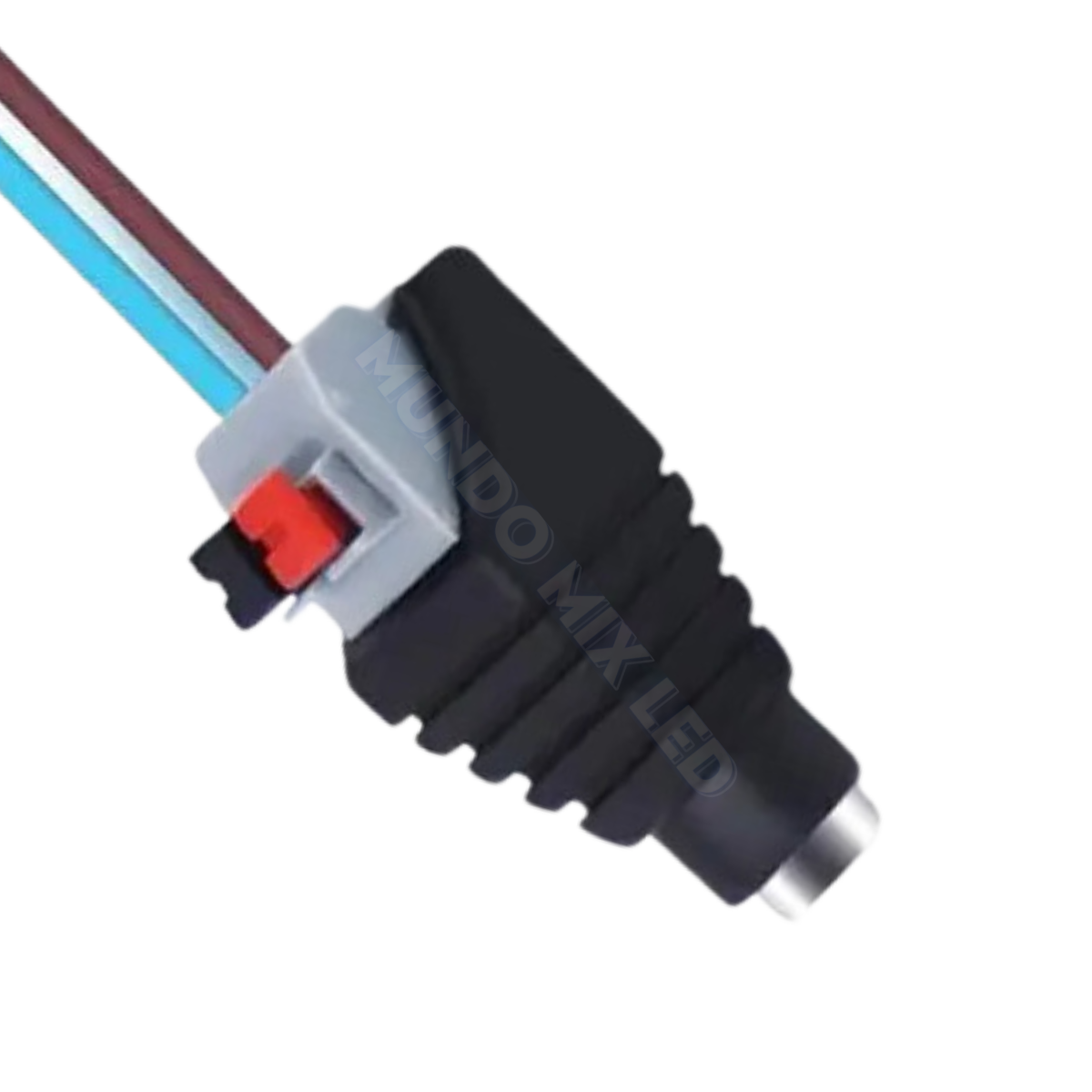 Conector PLUG Borne Pressão Vermelho Fêmea P4 J4 Para Fonte e Leds 12v ...