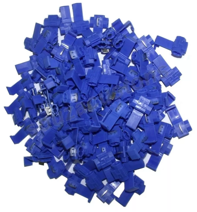 Conector Derivação Azul 1,5mm a 2,5mm Emenda Rápida Para Cabos Fios Pl ...