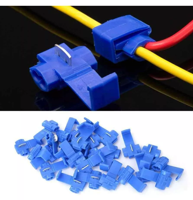 Conector Derivação Azul 1,5mm a 2,5mm Emenda Rápida Para Cabos Fios Pl ...