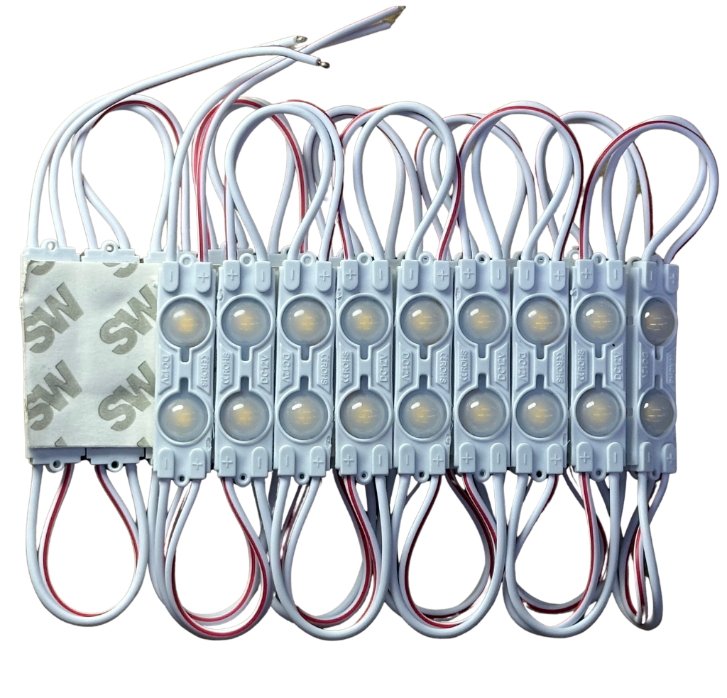 Módulo LED Injetado 7025 4cm 2-LEDs 1w Branco Quente 3000k 12v - Modulo ...