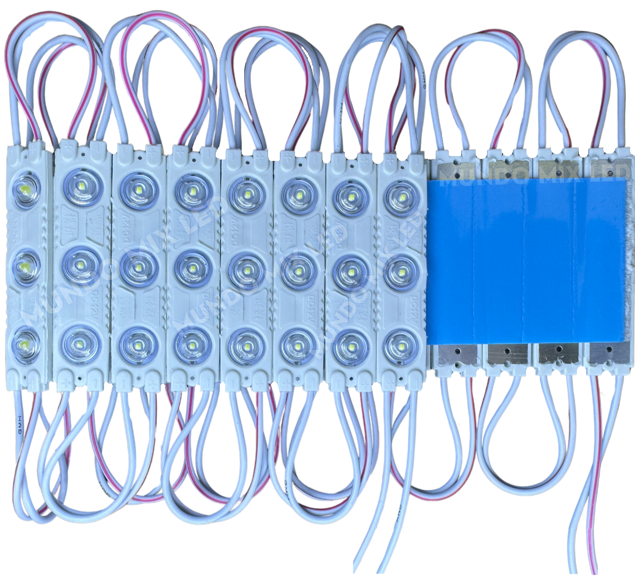 Módulo LED 7030 1,7W 3-LEDs COREANO Vermelho 12V IP67 Lente 175º Injet - Modulo De LED Para ...