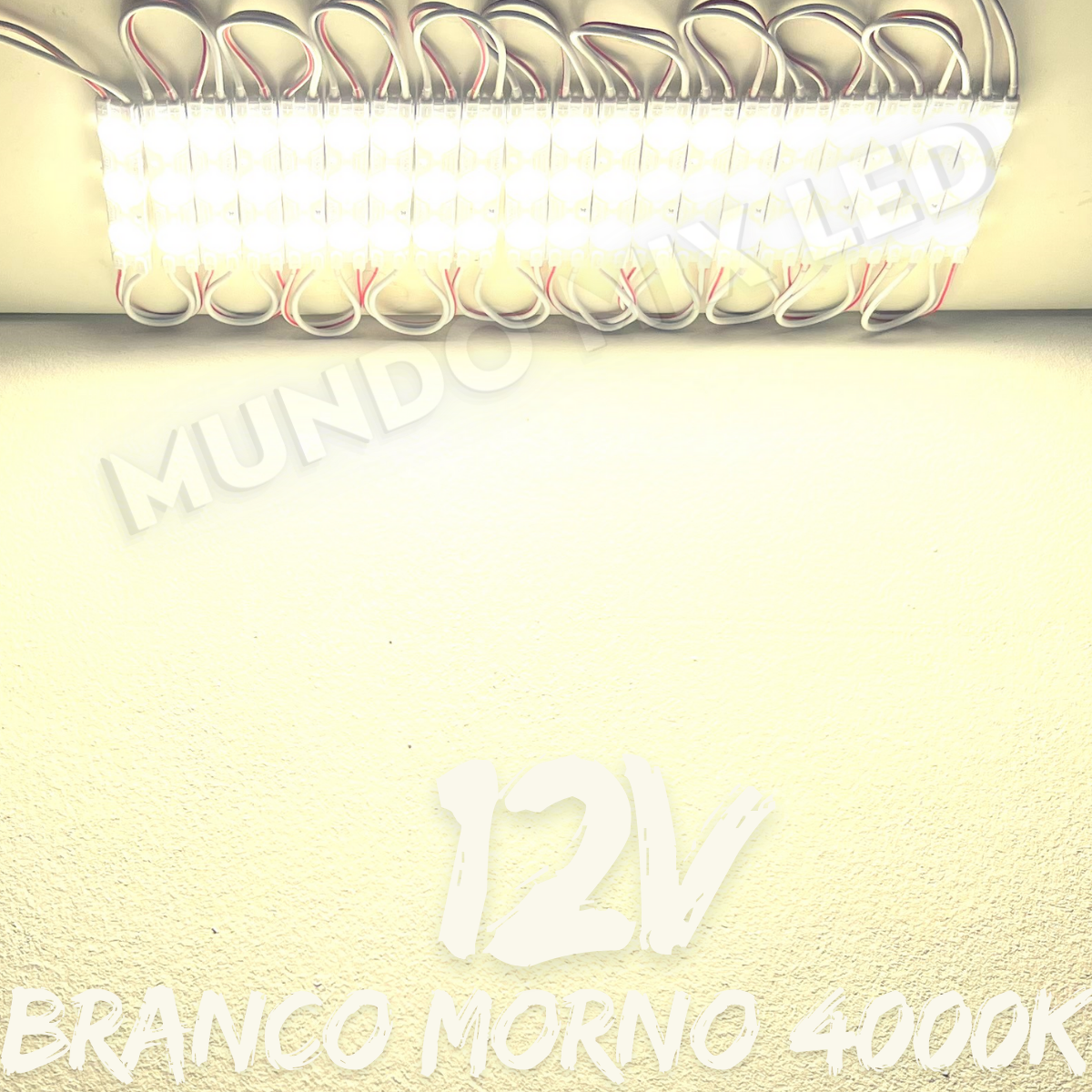 Módulo LED Injetado 7025 1,7W 3-LEDs Branco Morno 4000k 6cm 12v ...