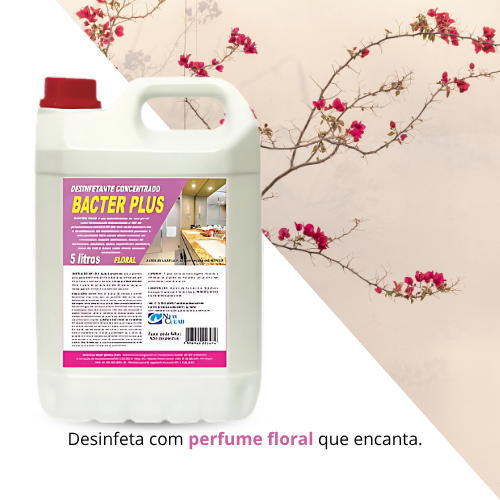 Desinfetante Concentrado Bacter Floral 5 Litros - Tríade LOG - Produtos de limpeza e muito mais