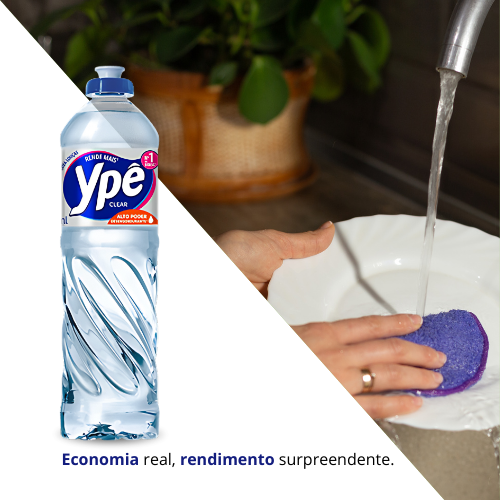 Detergente Ypê Clear 500ML - Tríade LOG - Produtos de limpeza e muito ...