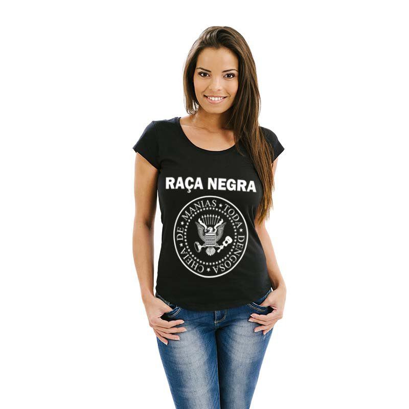 Camiseta Raça Negra | 100% Algodão - Roquenrou | Estampado na Veia!