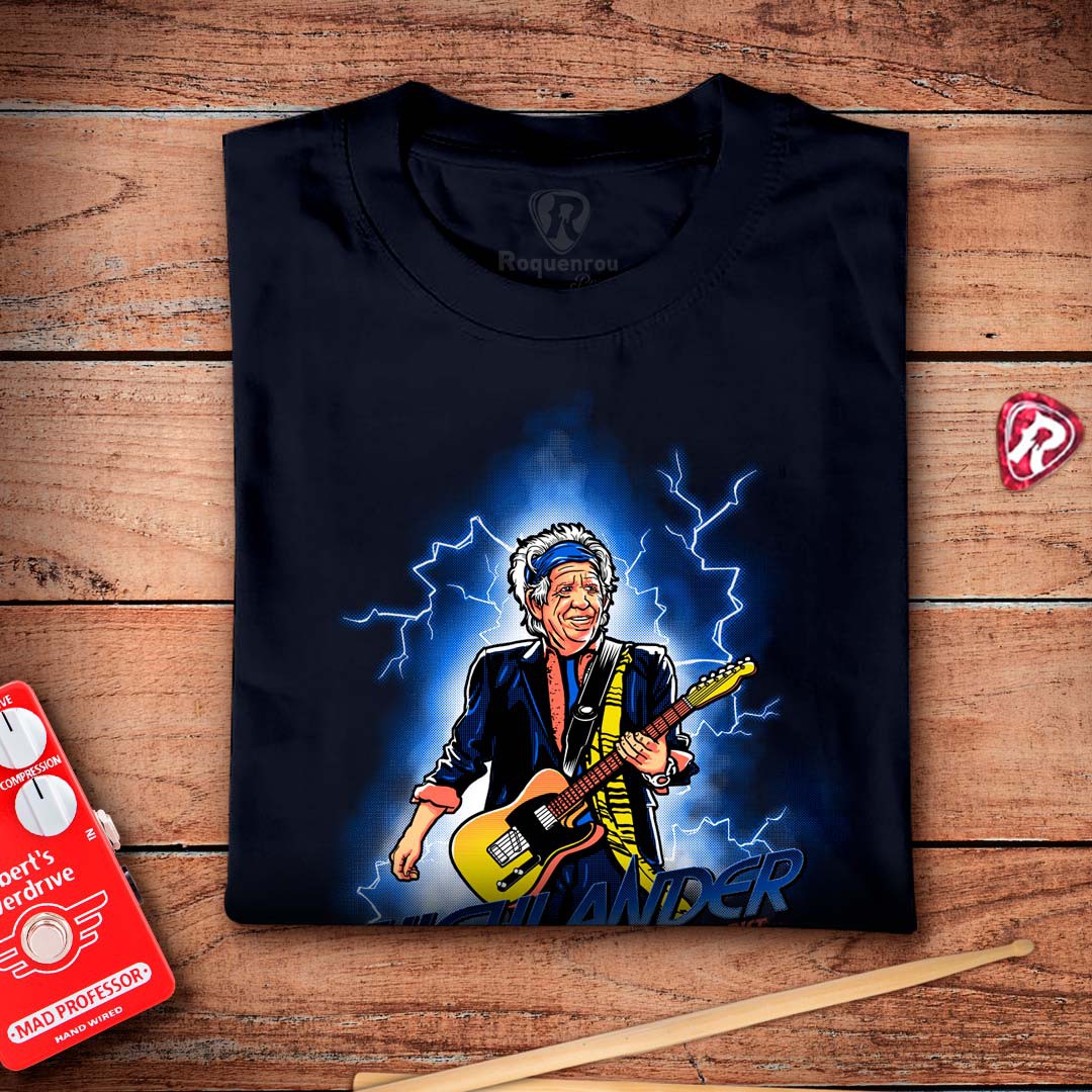 Camiseta Rock Keith Richards Highlander | 100% Algodão - Roquenrou ...