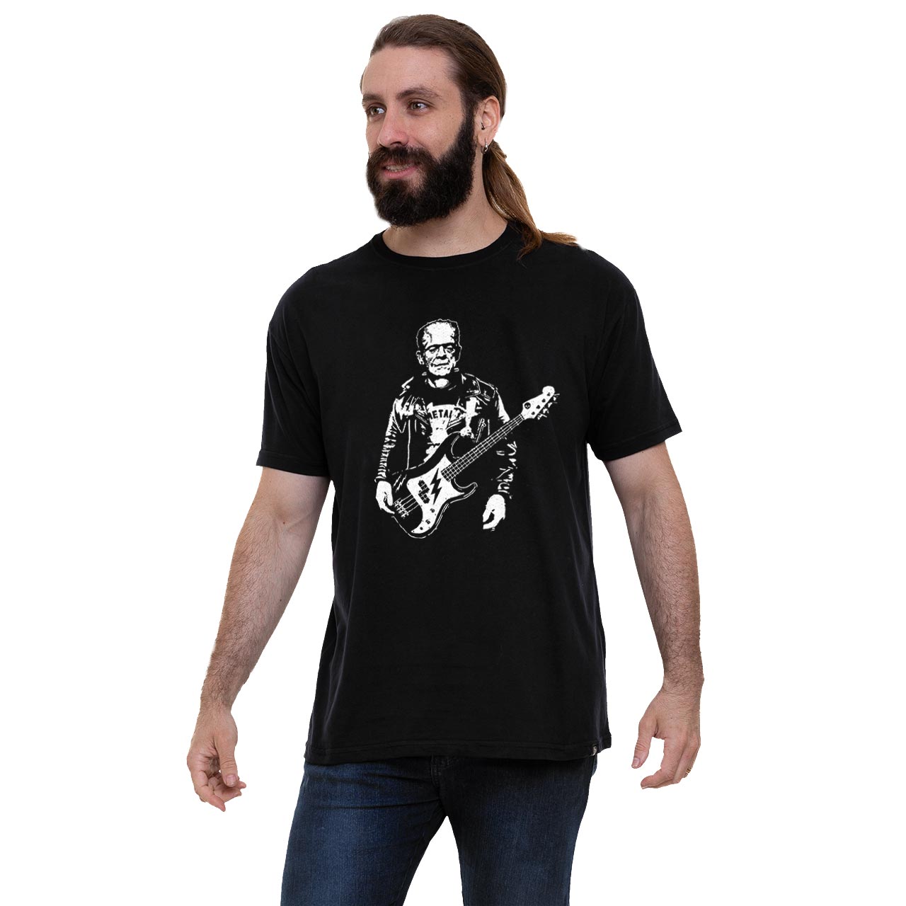 Camiseta Frank Bass Player | 100% Algodão - Roquenrou | Estampado na Veia!