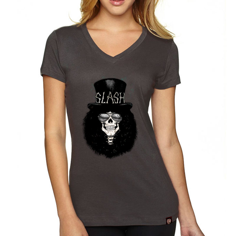 Camiseta Slash Caveira Cinza | 100% Algodão - Roquenrou | Estampado na ...