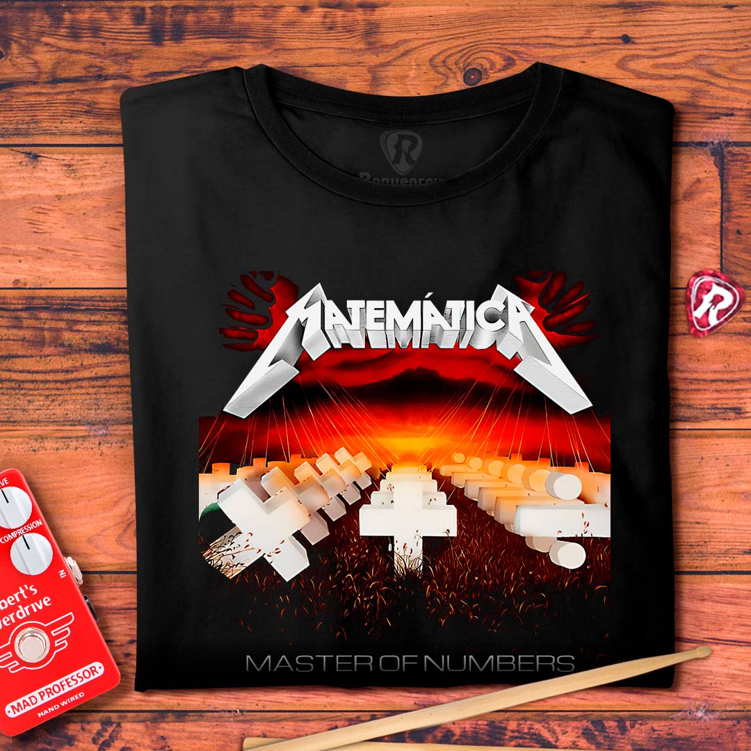 Camiseta Matemática Masters of Numbers - Roquenrou | Estampado na Veia!