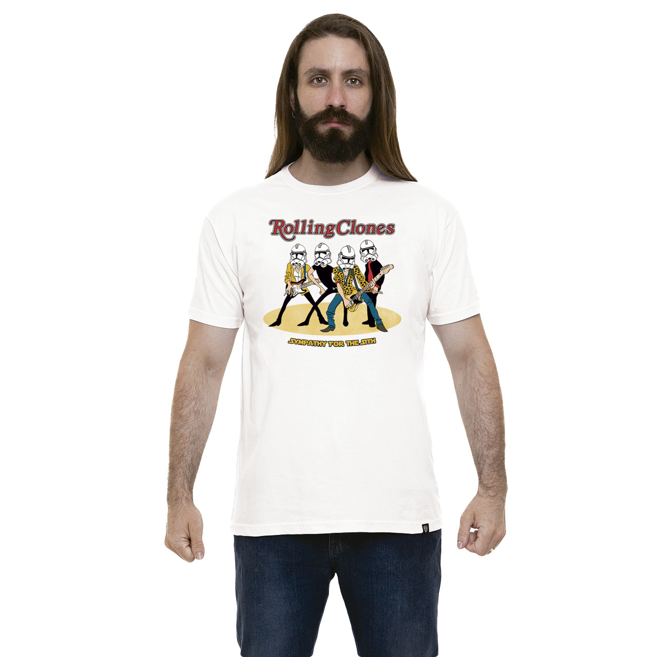 Camiseta Rolling Clones Premium Branca | 100% Algodão - Roquenrou ...