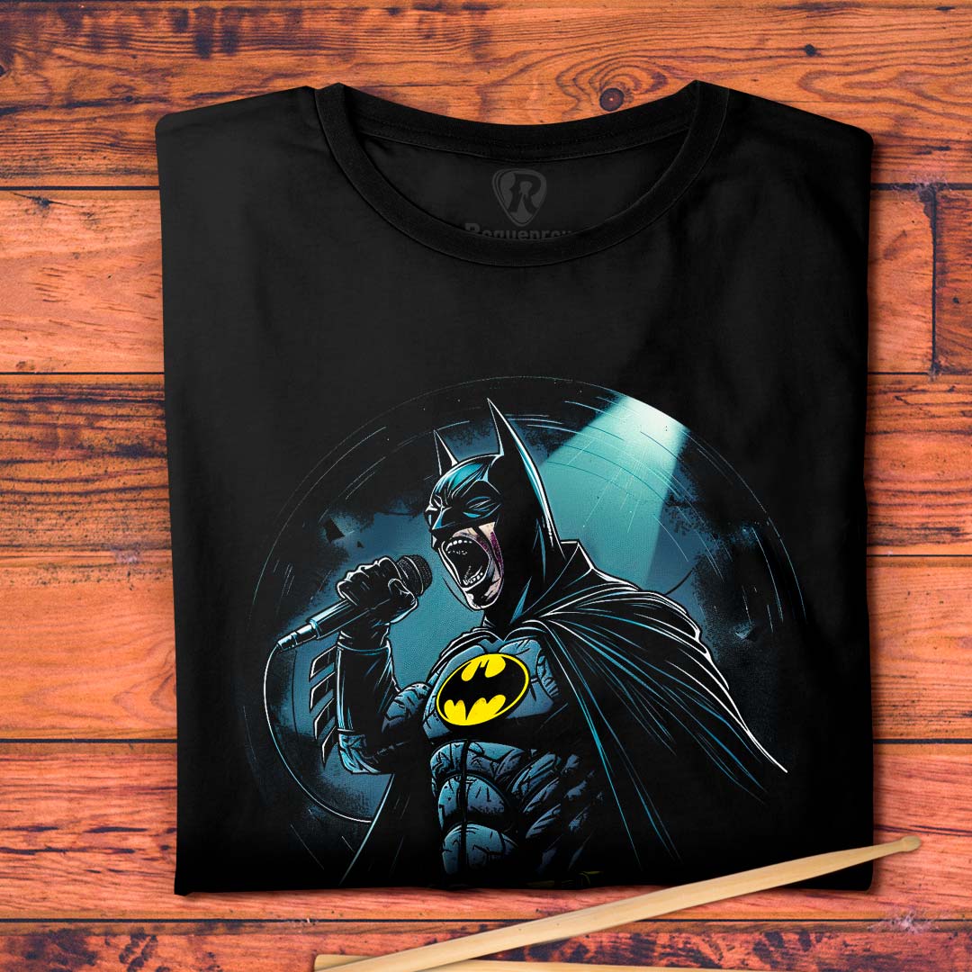 Camiseta Batman Rock Star | 100% Algodão - Roquenrou | Estampado na Veia!