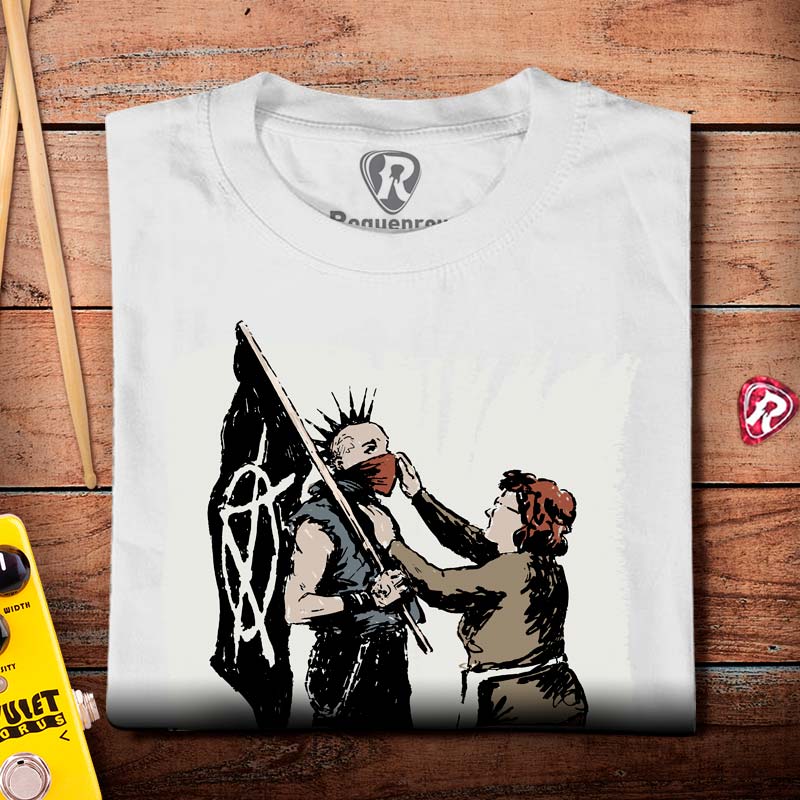 Camiseta Pseudo Punk Branca | 100% Algodão - Roquenrou | Estampado na Veia!