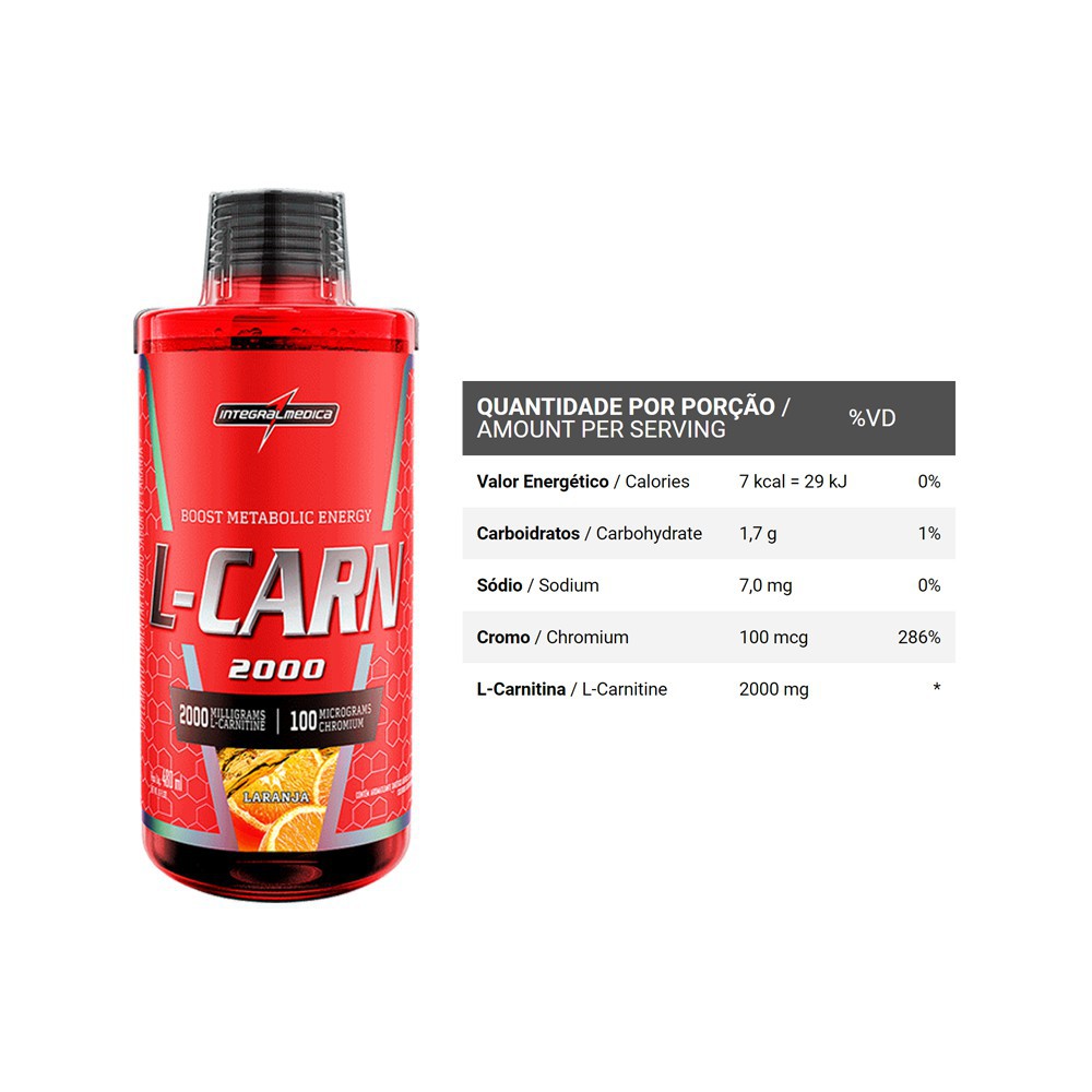 L-Carn 2000 480ml - Performance e queima de gordura - Nutricentral ...