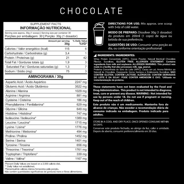 100% Whey Protein Concentrate - Dark lab Suplementos - Upform Nutrição ...