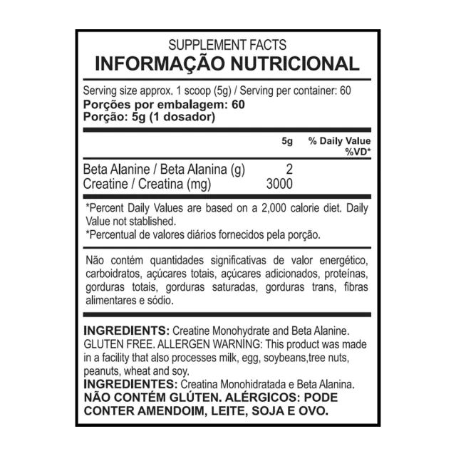 Creatina + Beta Alanina 300g - Dark Lab - Nutricentral Suplementos e ...