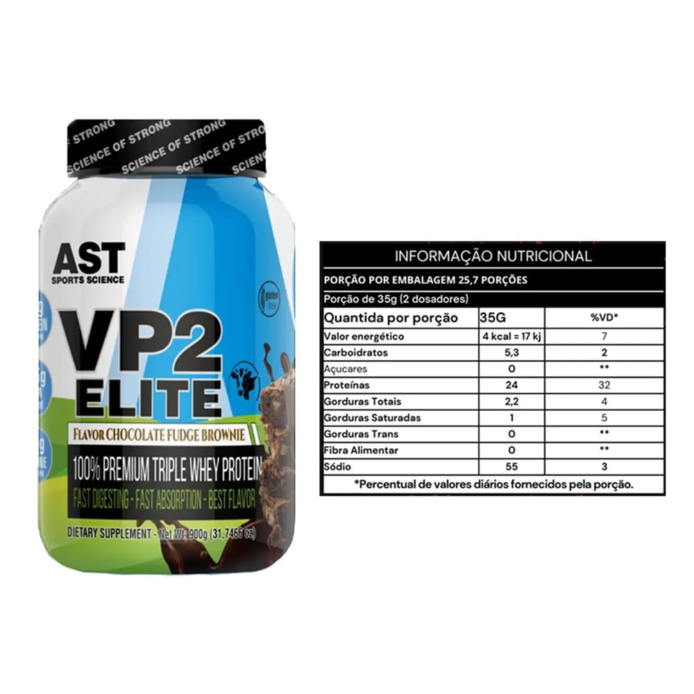 VP2 ELITE 900G - AST SPORTS SCIENCE - Nutricentral Suplementos e Vitaminas em Brasília-DF
