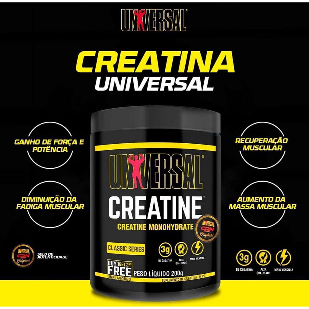 Creatina 100% Pura 200g - Universal Nutrition - Nutricentral ...