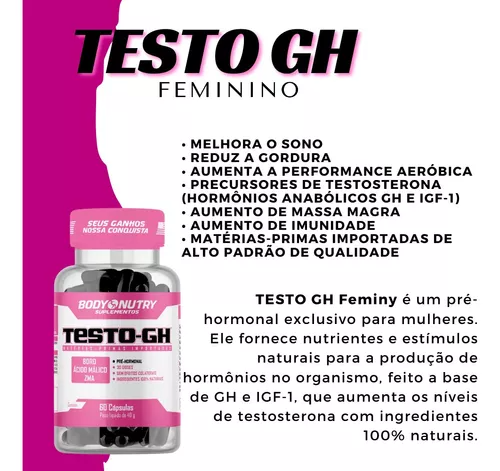 Pré Hormonal Testo Gh Feminino 60 Cápsulas - Body Nutry - Nutricentral ...