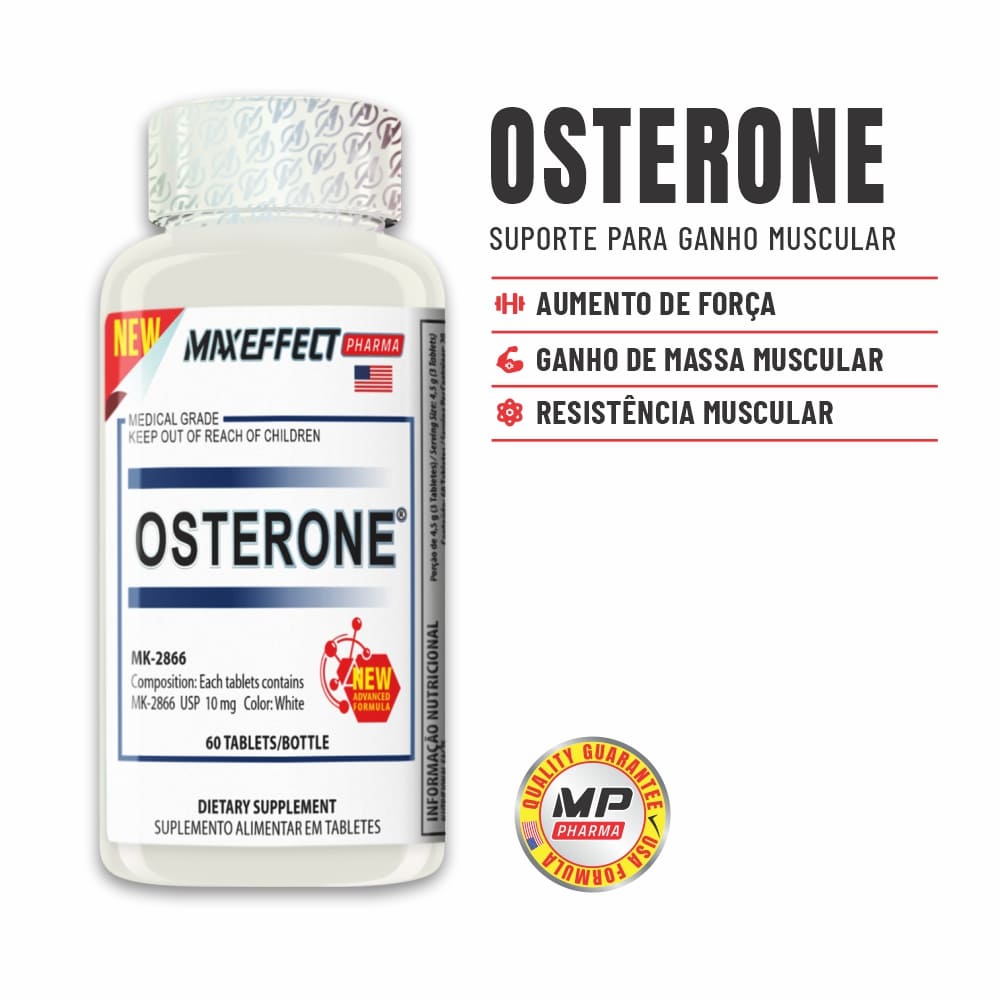 OSTERONE 60 TABLETES - MAX EFFECT - Upform Nutrição Esportiva - Brasília-DF