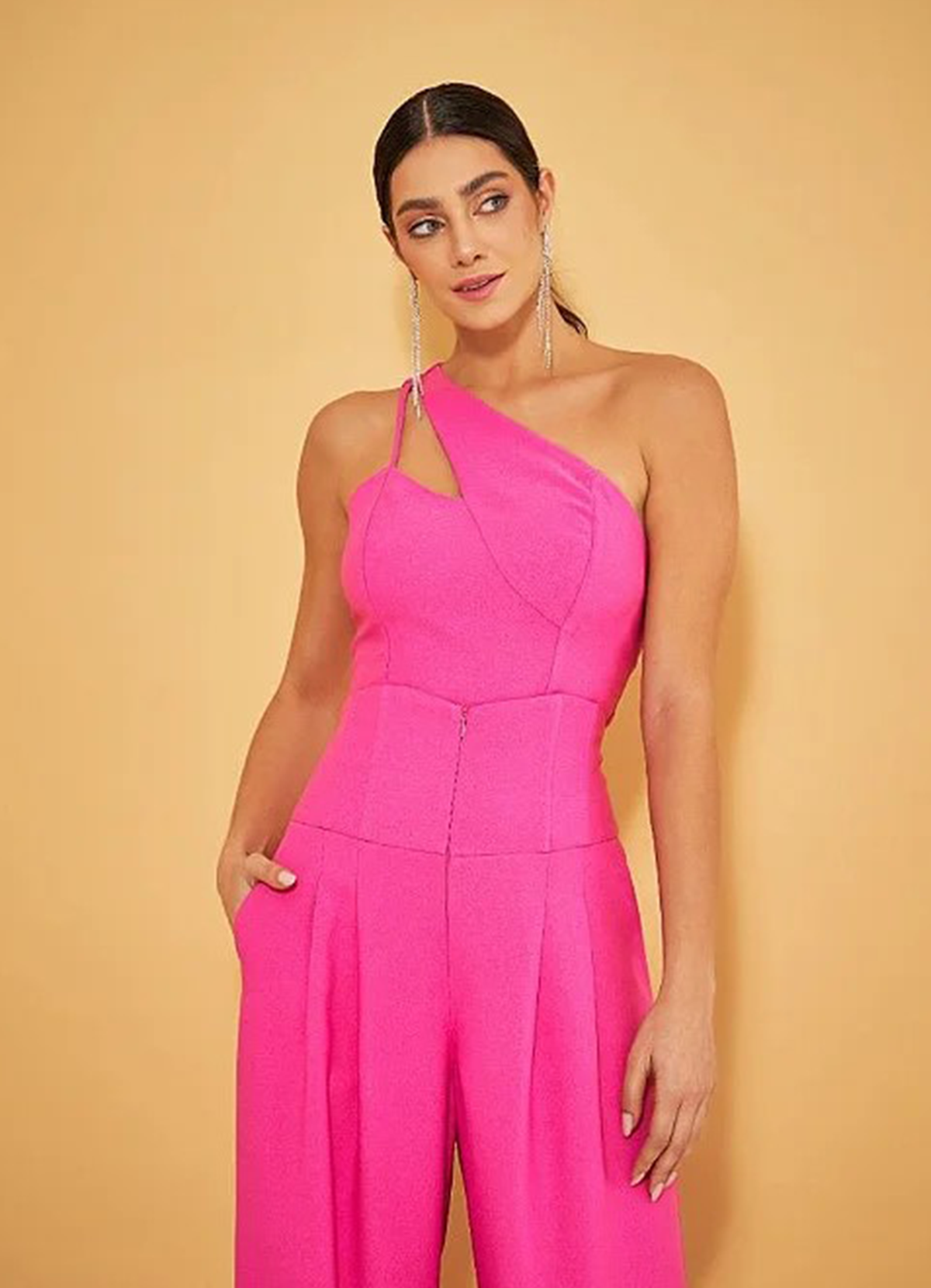 Calça Pantalona | Crepe de Alfaiataria | Cós Corset - Amanda Magro ...