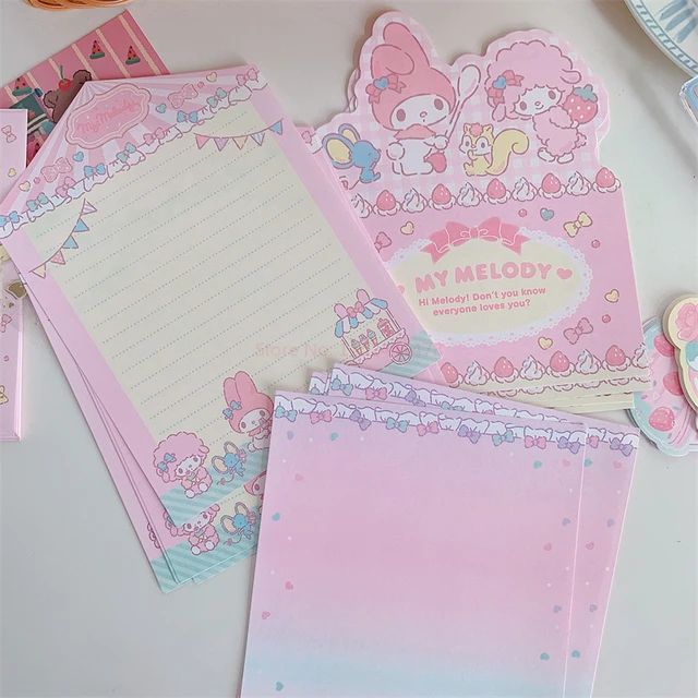 Kit Papel de Carta Sanrio - My Melody - Meu Poá Papelaria