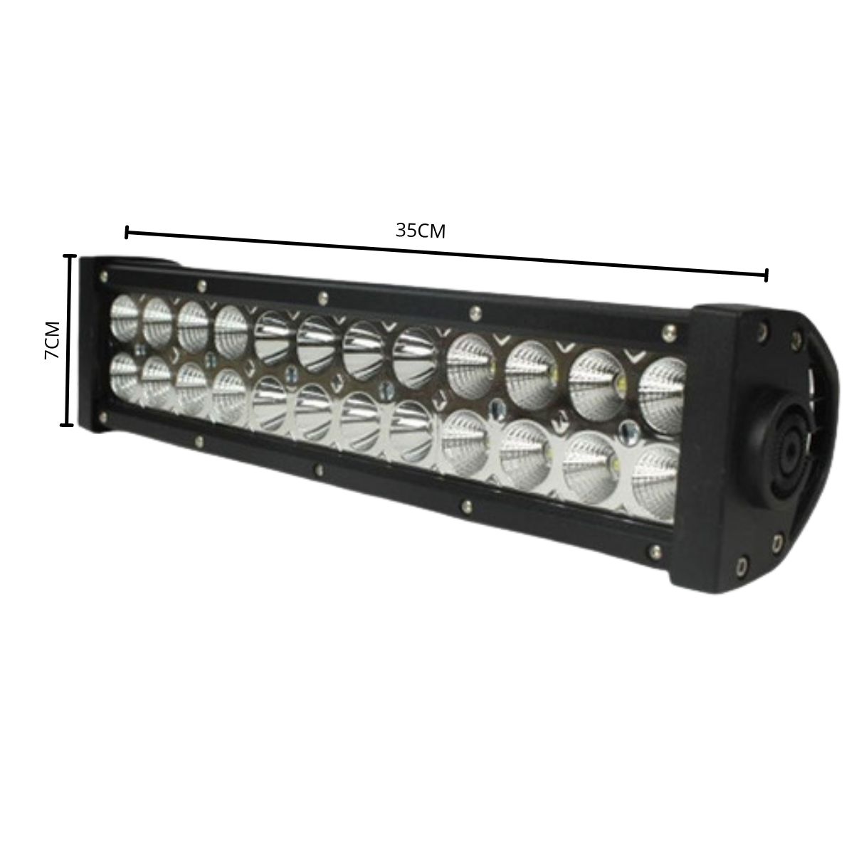 FAROL DE BARRA OFF ROAD LED 24 LEDS 72W 10V 60V COM SUPORTE ...