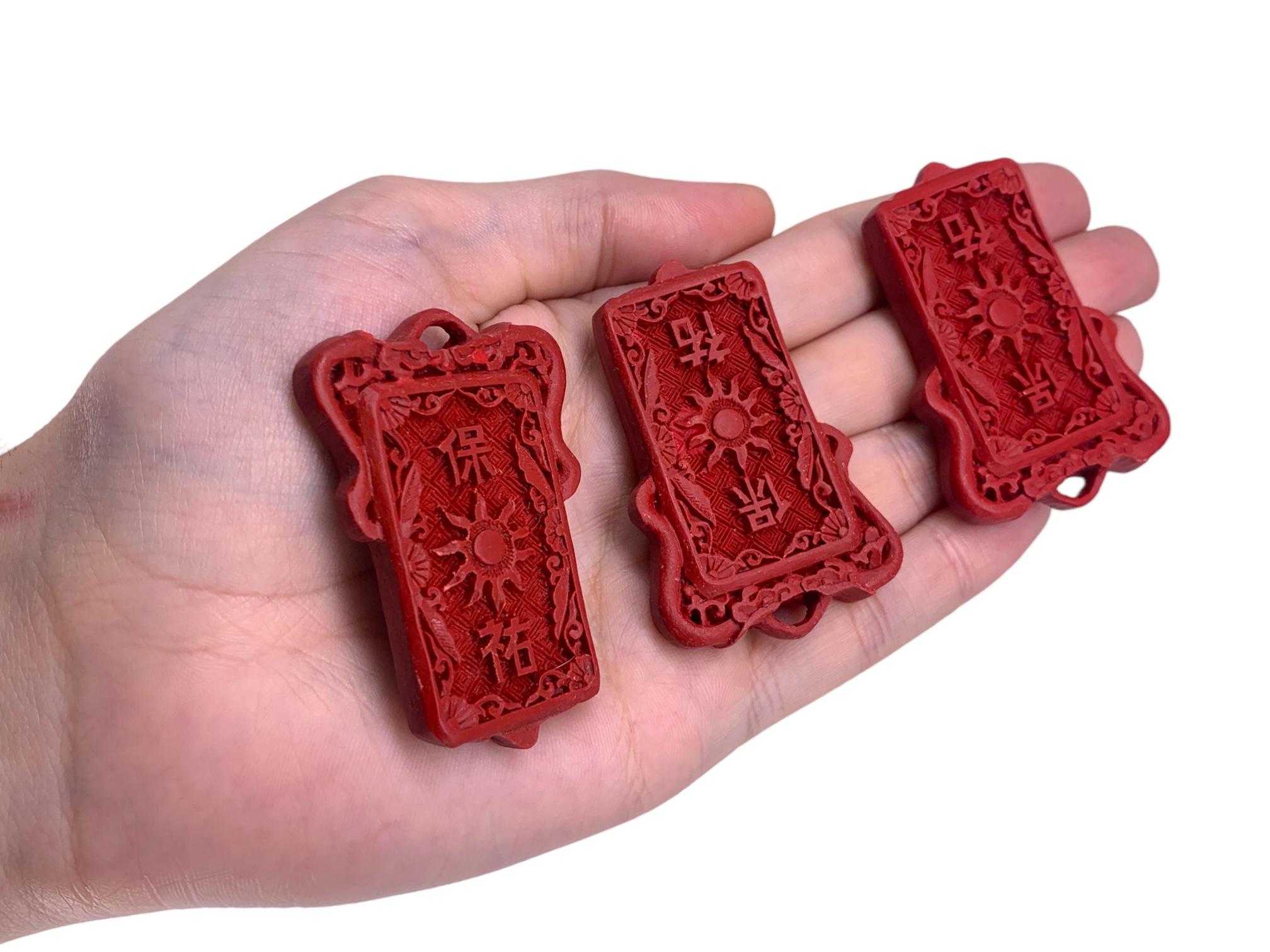 Laca Chinesa Retangular - Placa - 56x38mm - Jade Stone