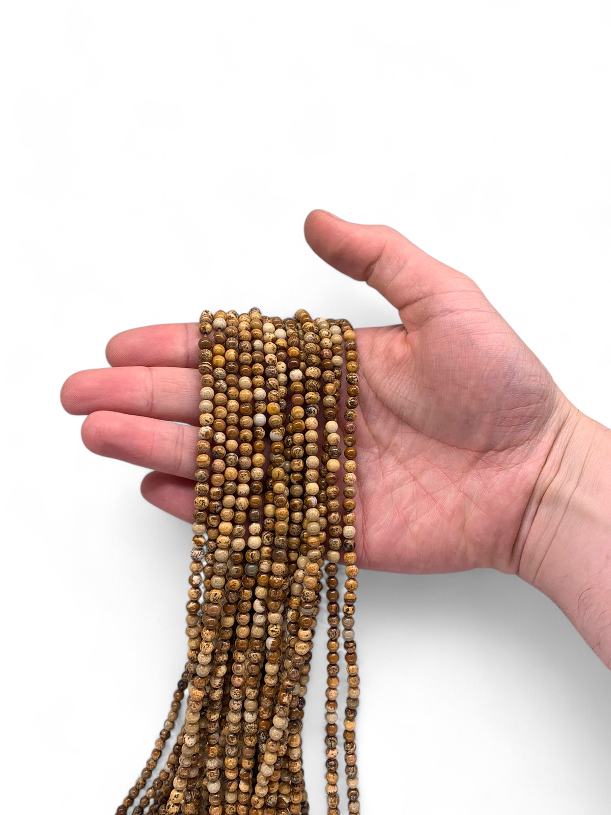 Jaspe Madeira Micro Esfera Lisa 4mm - Jade Stone