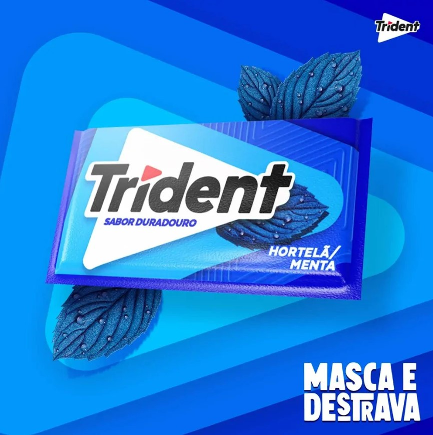 Chiclete TRIDENT HORTELÃ-MENTA 168g - c/ 21 un - Santa Cruz Doces ...