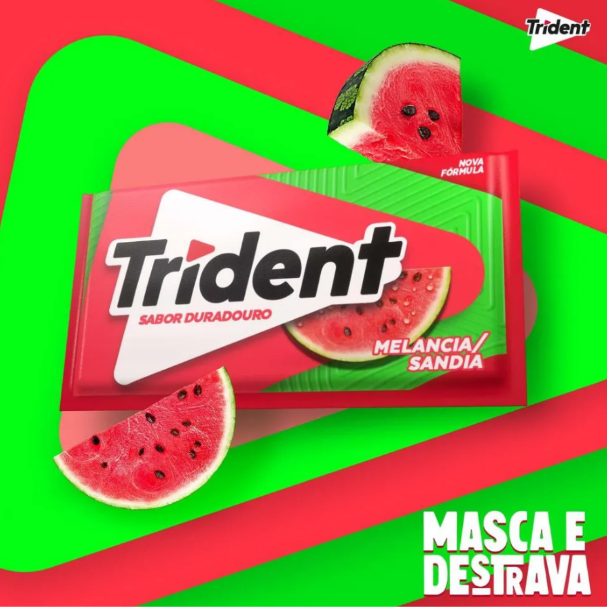Chiclete sabor melância TRIDENT 168g - c/ 21 un - Santa Cruz Doces ...
