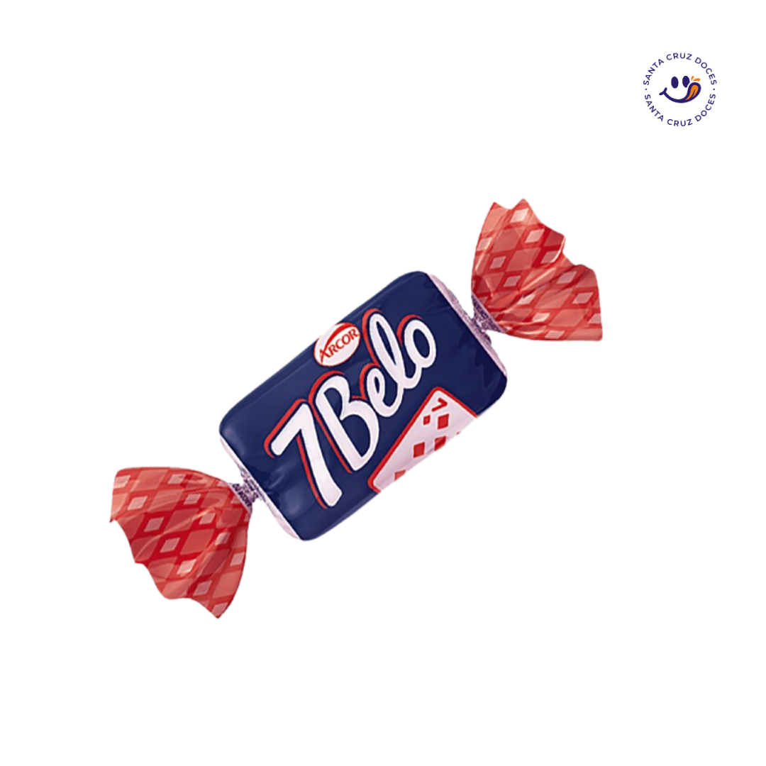 Kit c/ 3 pacotes de Bala sabor framboesa 7 BELO - pct. 500g - Santa ...