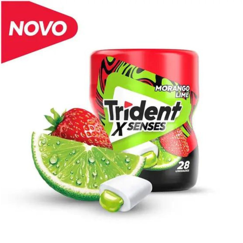 Chiclete TRIDENT Pote Morango Lime 324g - c/ 6 un - Santa Cruz Doces ...