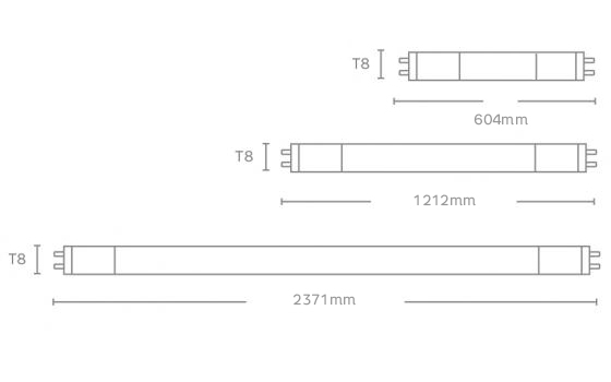 Lâmpada Led Tub Elgin T8 40W 6500K Biv 2.40M Ho Luz Bco - Tocco - Tudo ...