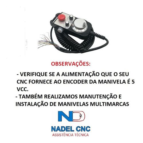 Manivela Eletrônica CNC - 8 Eixos - NADEL CNC Automação