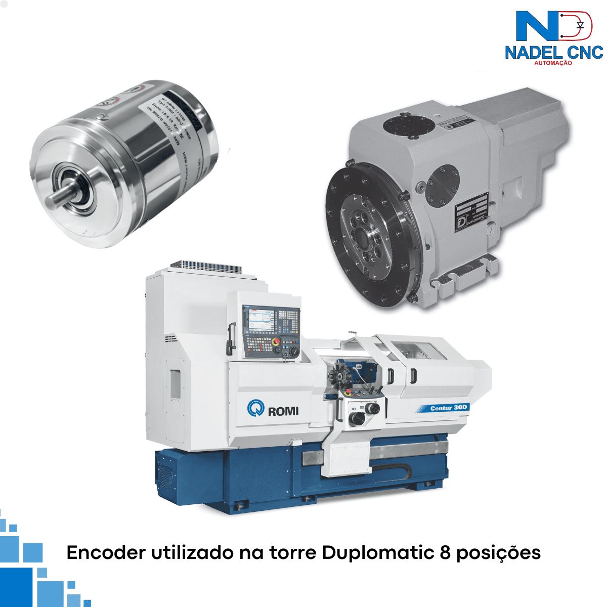 Encoder Torre Duplomatic Romi Centur 30 - NADEL CNC Automação