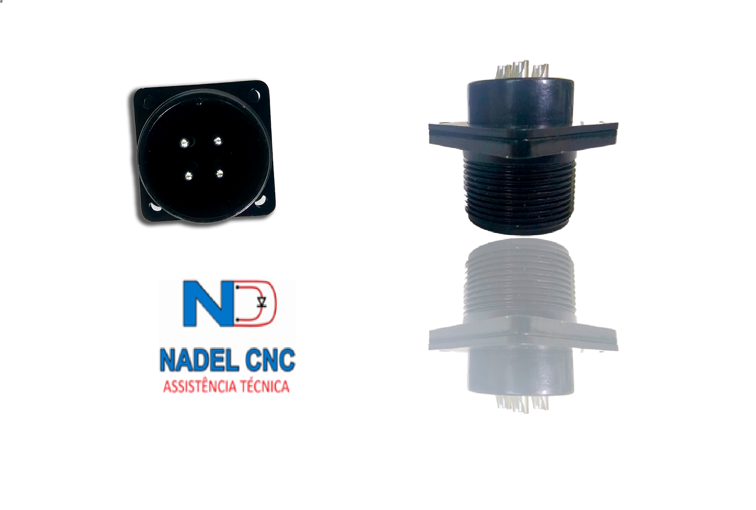 Conector Militar 22-22p Fanuc, Mitsubishi, Yaskawa - NADEL CNC Automação