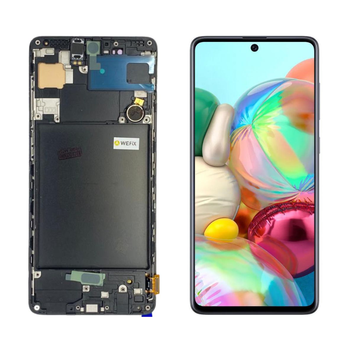 FRONTAL SAMSUNG A71 COM ARO OLED WEFIX - JF DISTRIBUIDORA