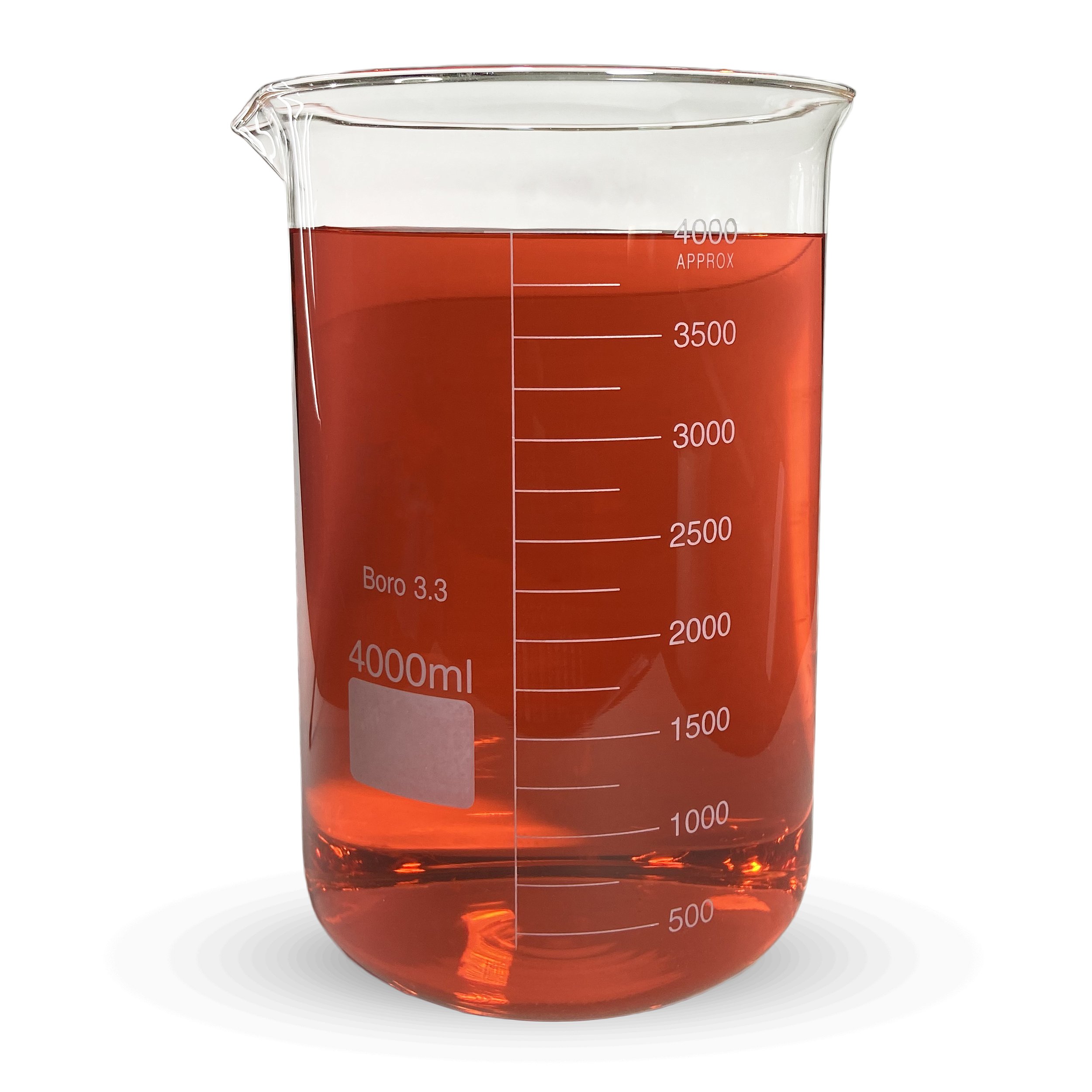 Kit 4 Becker De Vidro Forma Baixa Graduado 2000ml Bequer - MM Comércio