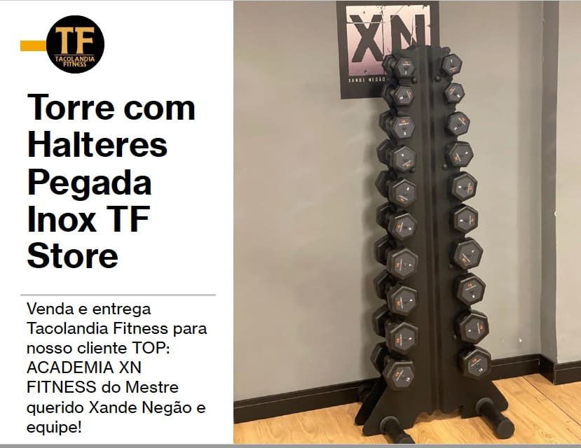 Torre para halteres Suporte de chão Laser para 10 pares de halteres Cód.BA0029-802 - TF Store