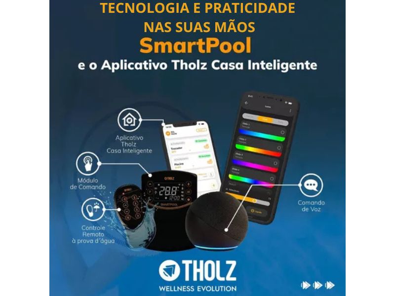 CONTROLADOR SMART POOL THOLZ MTZ1462N 2ª GERAÇÃO WiFi RGB 200W PISCINA ...